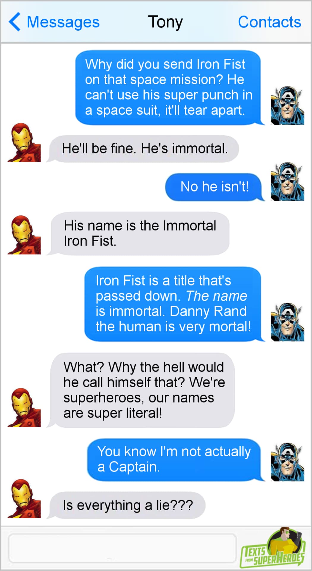 The Funniest Texts From The Avengers