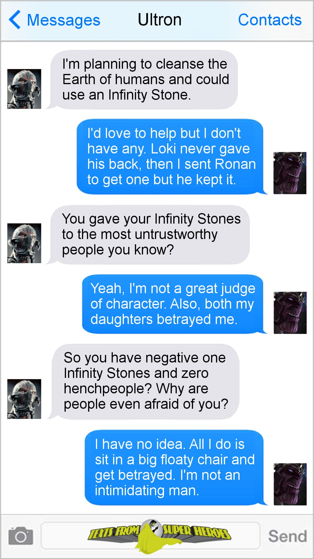 25 Of The Funniest Marvel Villains Text Conversations