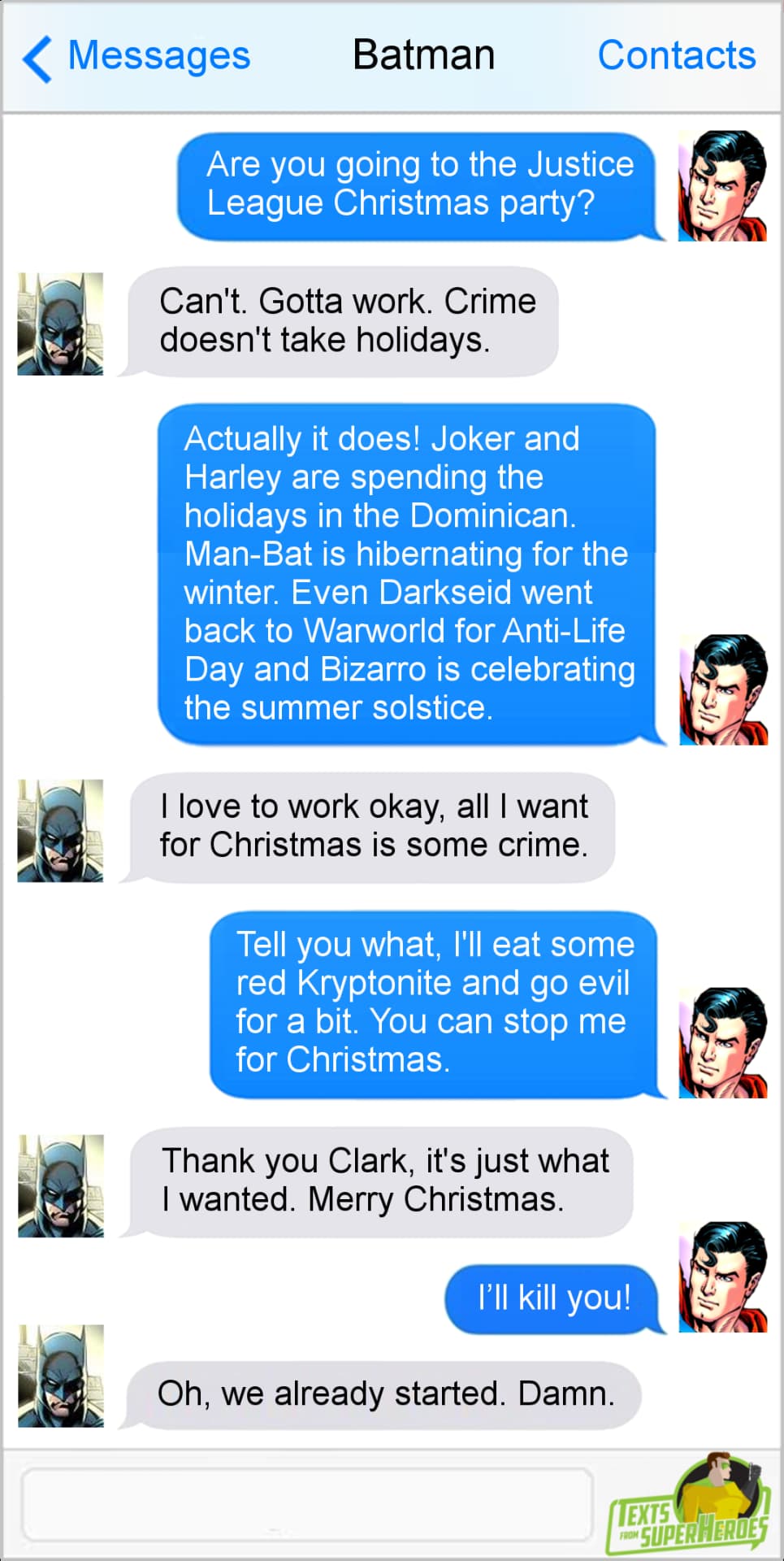 25 Of The Funniest Batman Text Conversations