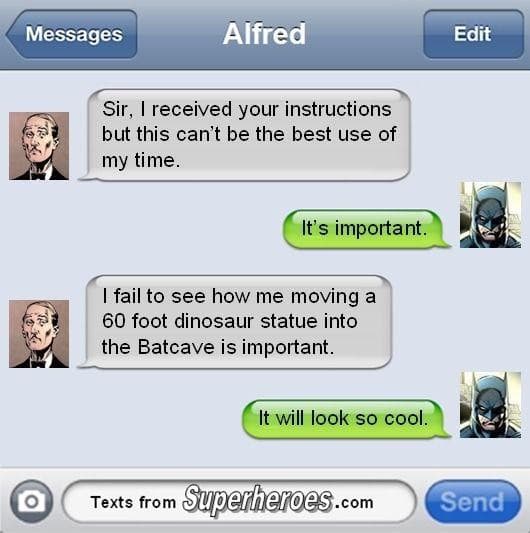 25 Of The Funniest Batman Text Conversations