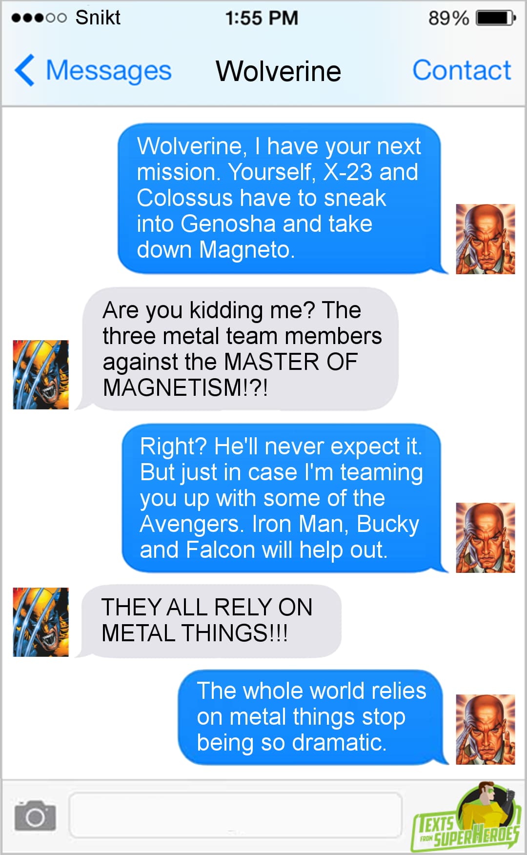 25 Of The Funniest X-Men Text Conversations