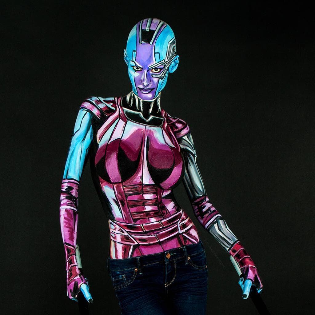 This Cosplayer Uses Body Paint To Create Incredible Comic Book ...