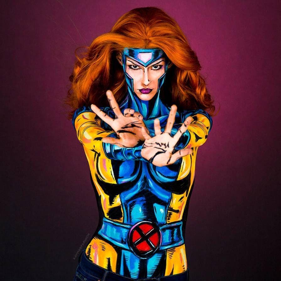 This Cosplayer Uses Body Paint To Create Incredible Comic Book ...
