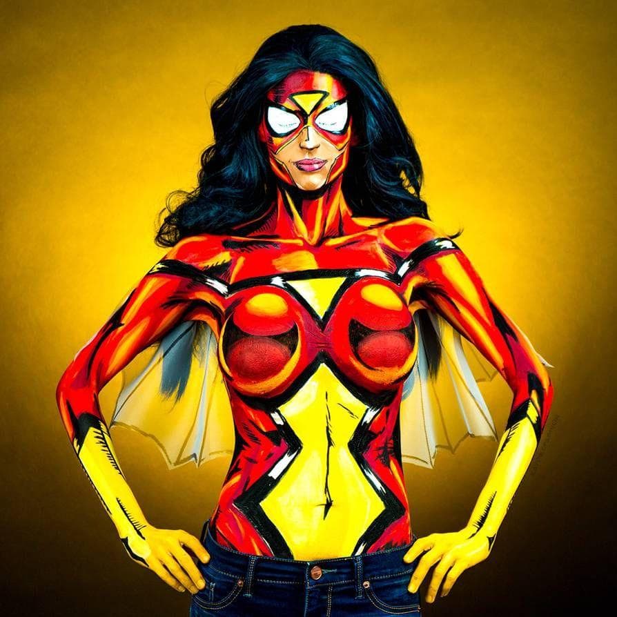 This Cosplayer Uses Body Paint To Create Incredible Comic Book Character Designs
