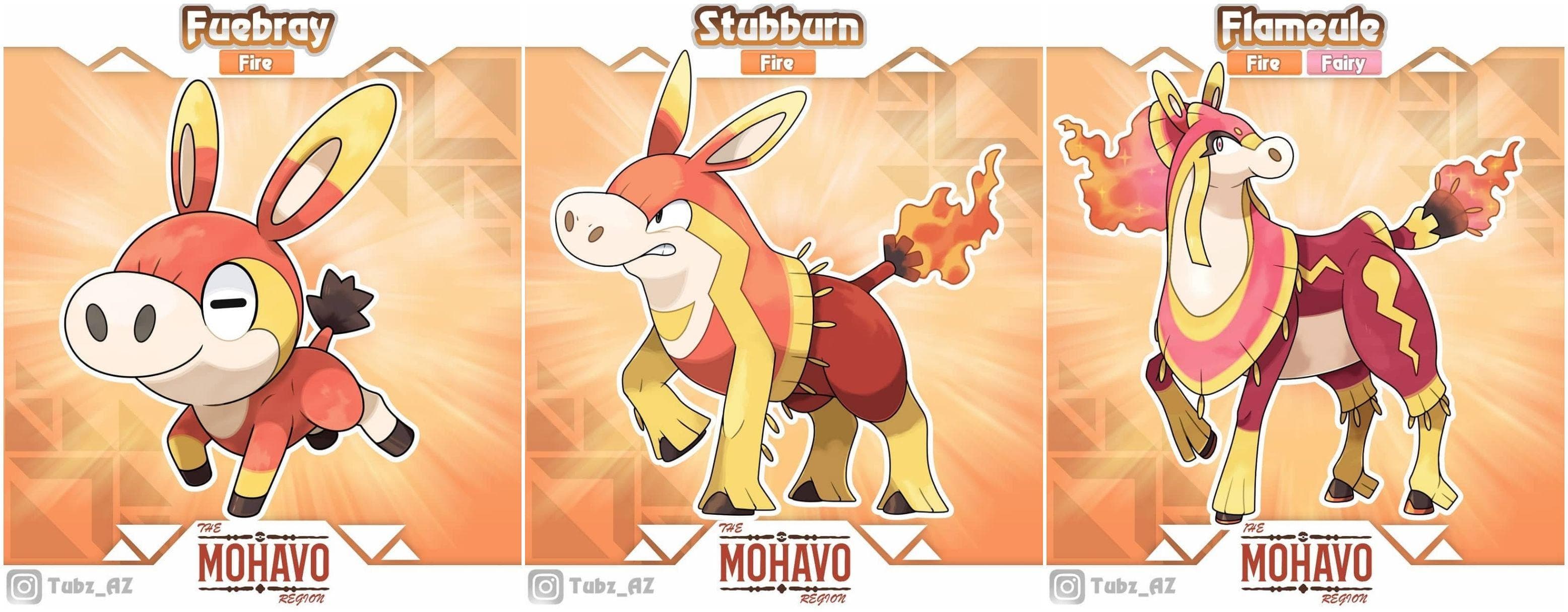 Fakemon Fire Starters