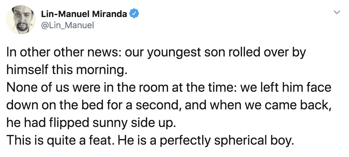 29 Of Lin-Manuel Miranda's Best Tweets About His Sons