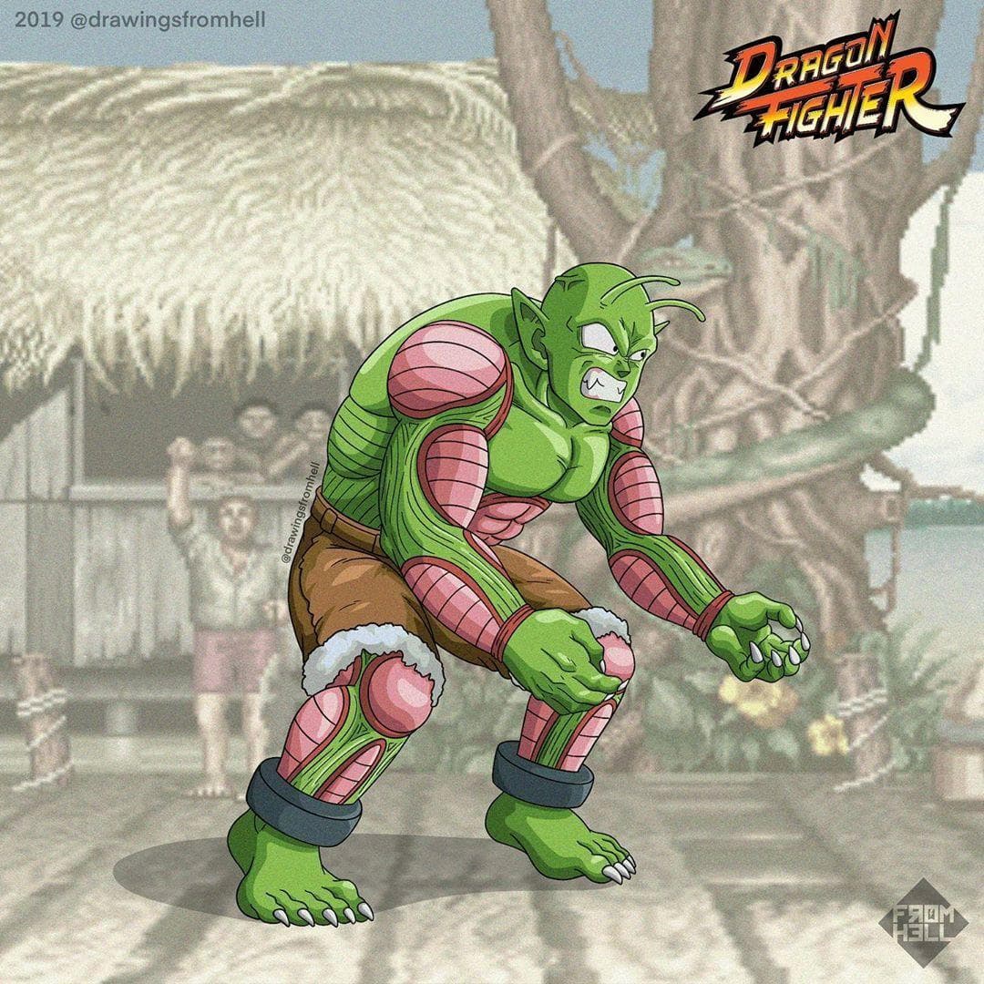 This Artist Reimagines DBZ Characters As Street Fighter Characters