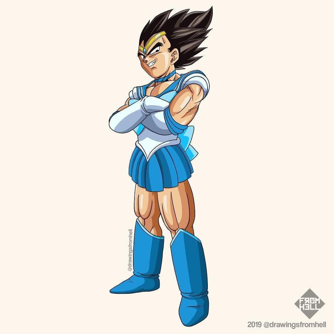 This Artist Fuses DBZ And Sailor Moon Characters And It's Amazing