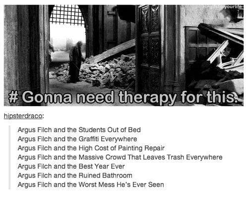 Argus Filch Harry Potter Memes