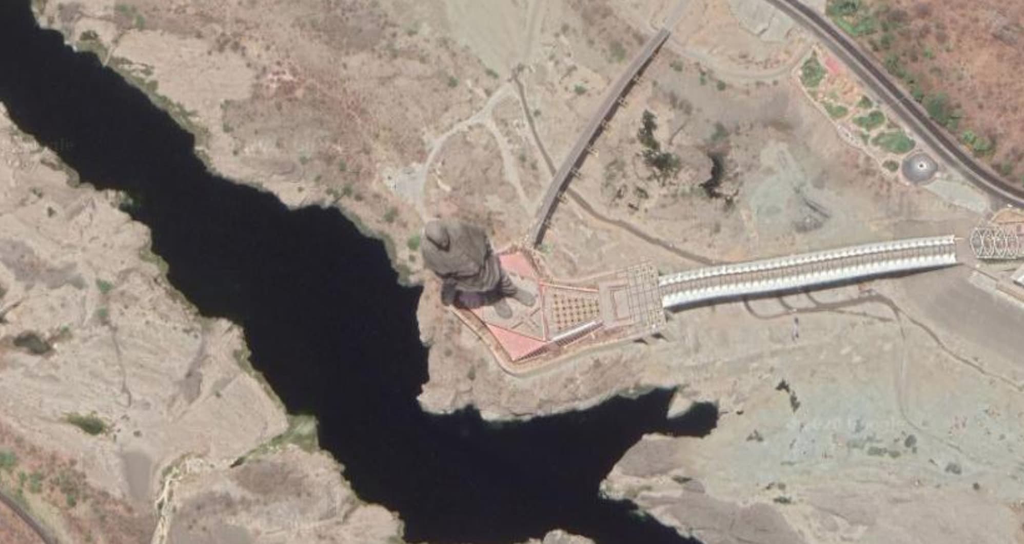 16 Of The World's Tallest Statues As Seen From Space