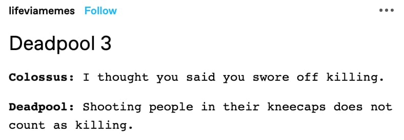 Tumblr Writes How Deadpool Would Act In Everyday Situations, And It's ...