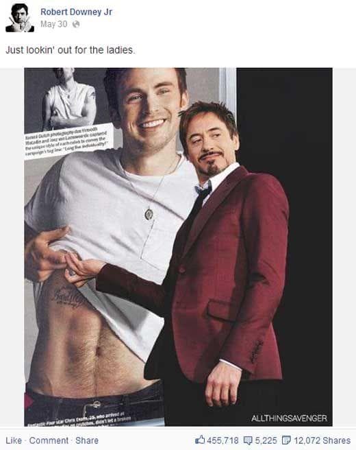 20 Robert Downey Jr. Memes That Prove He's Actually A Real Person
