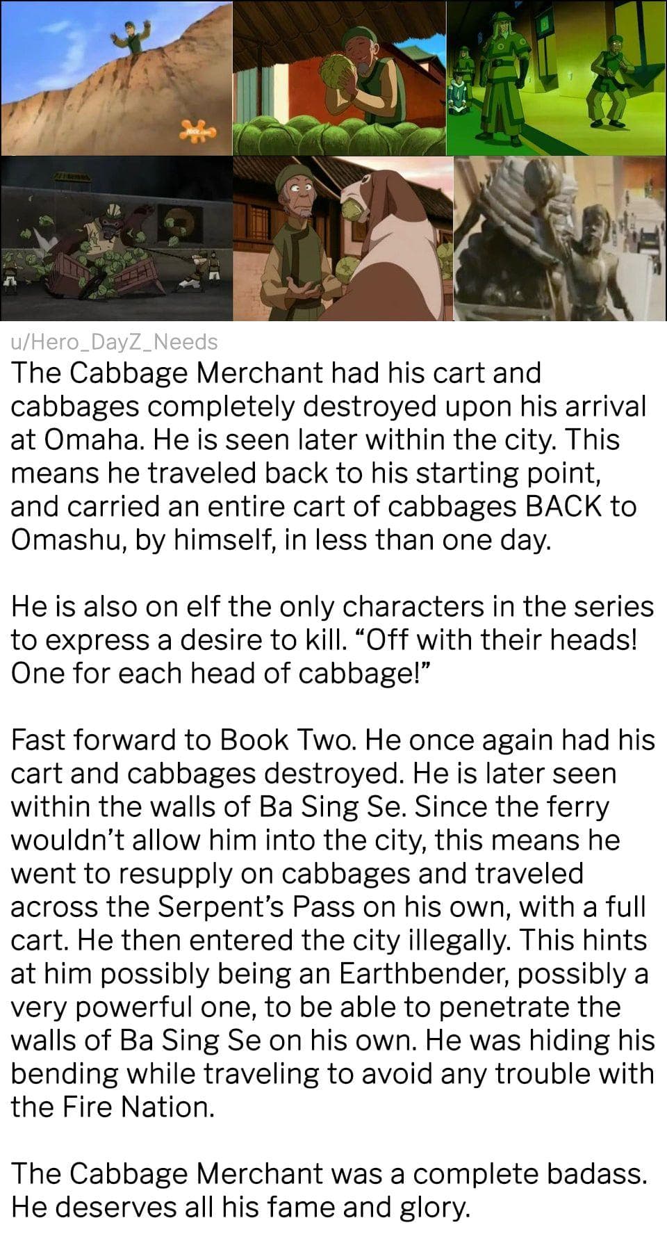 19 Memes About The Cabbage Man From 'Avatar: The Last Airbender'