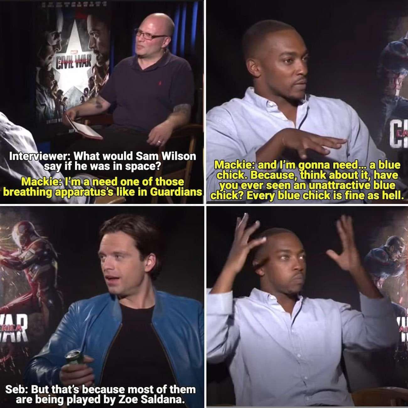 Anthony Mackie Interviews That Prove He'll Always Be The Funniest Avenger