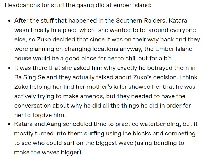 'Avatar' Headcanons About Katara That Might As Well Be Part Of The ...