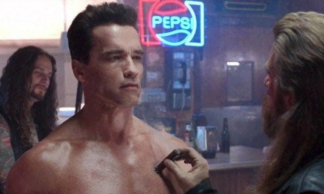 Arnold Schwarzenegger Terminator 2 Bar Scene