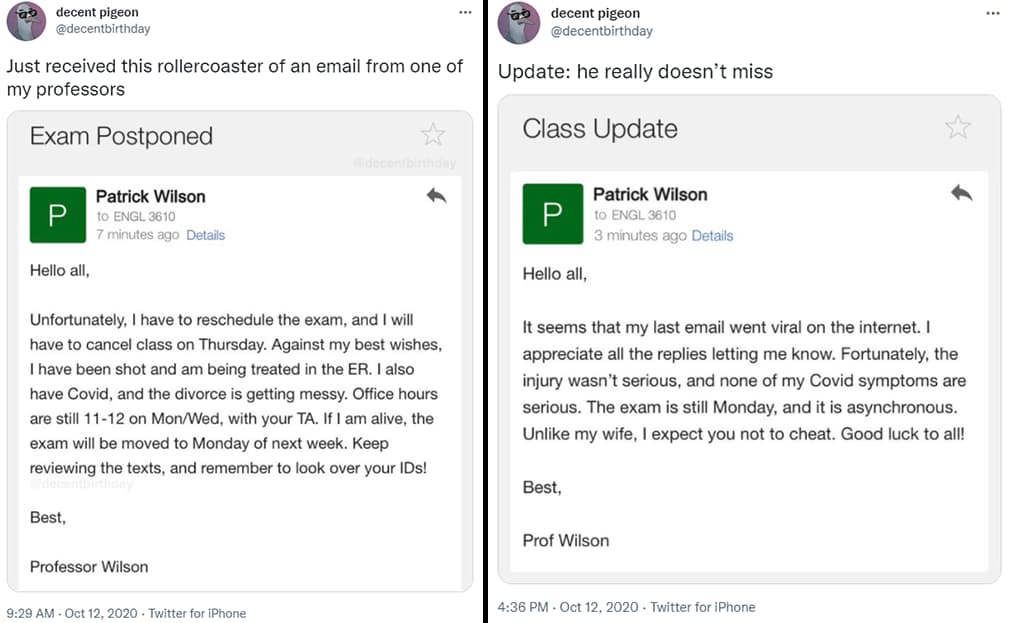 15 Hilarious Times College Professors Sent The Wildest Emails To Their ...
