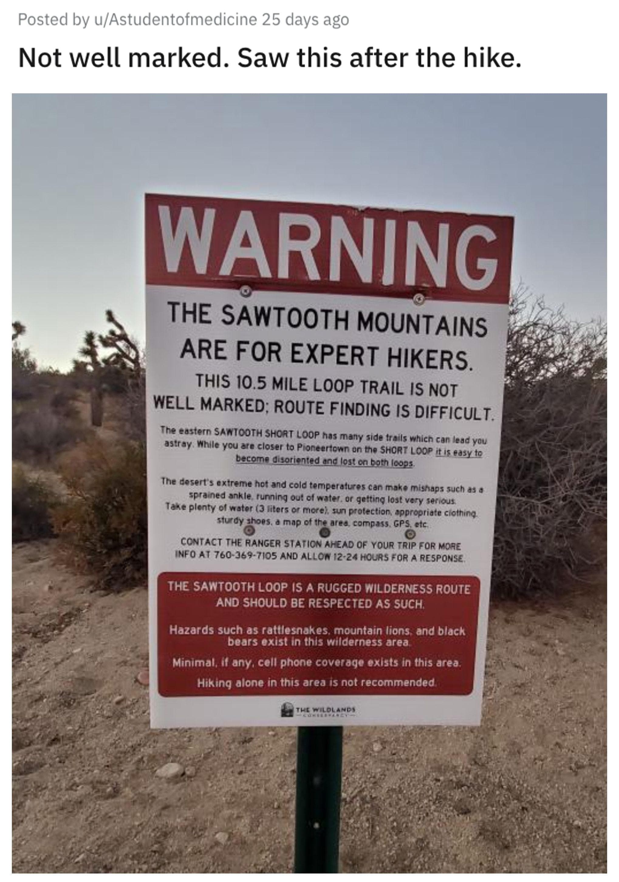 25 Terrifying Safety Signs That We Don't Want To See While Hiking