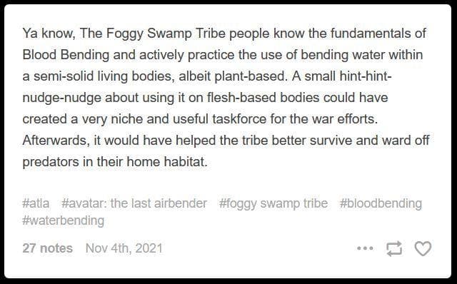 'Avatar' Posts About Bloodbending That Actually Make A Good Point