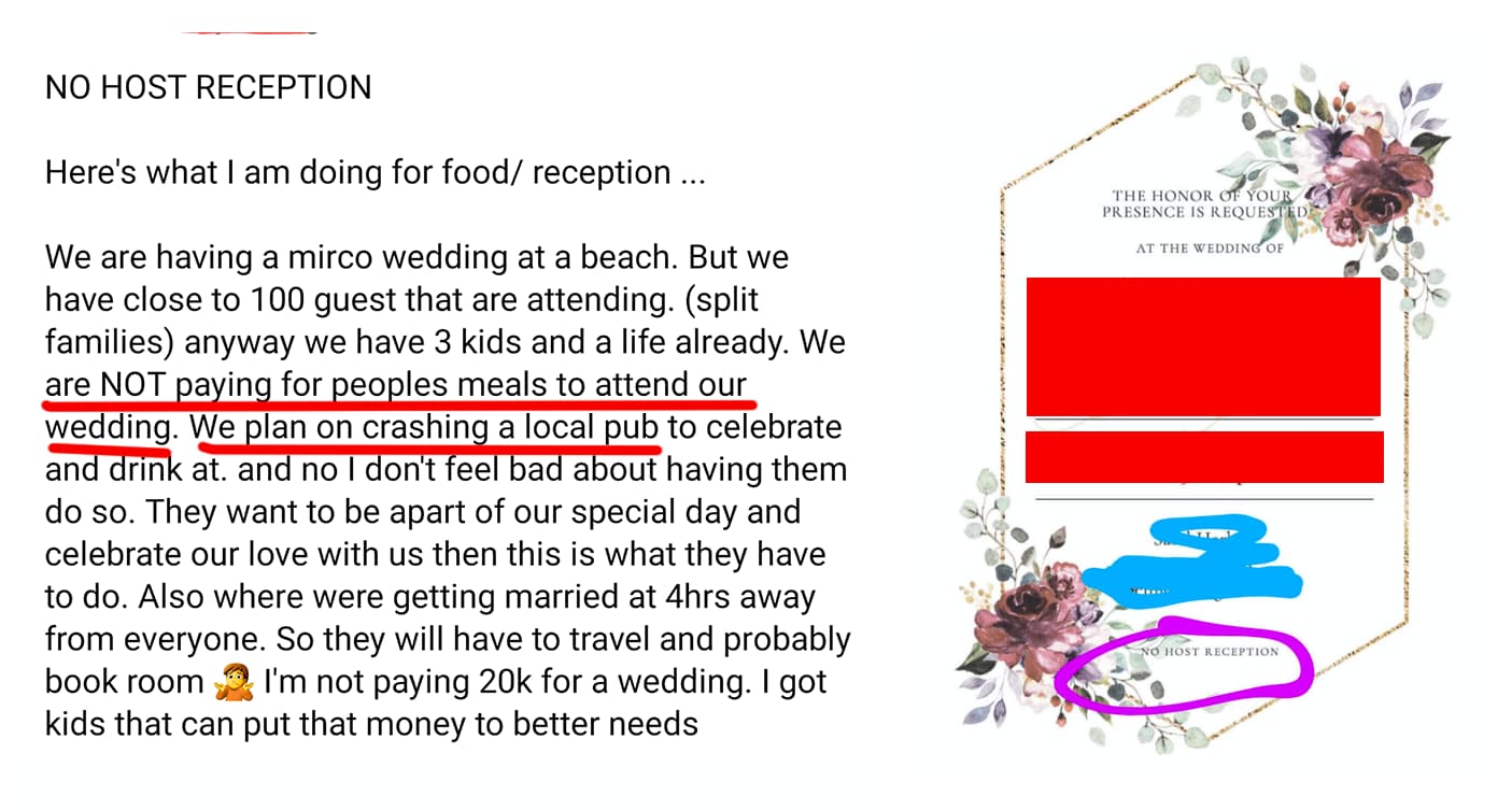 17 Questionable Wedding Invitations And Special Requests From Entitled ...