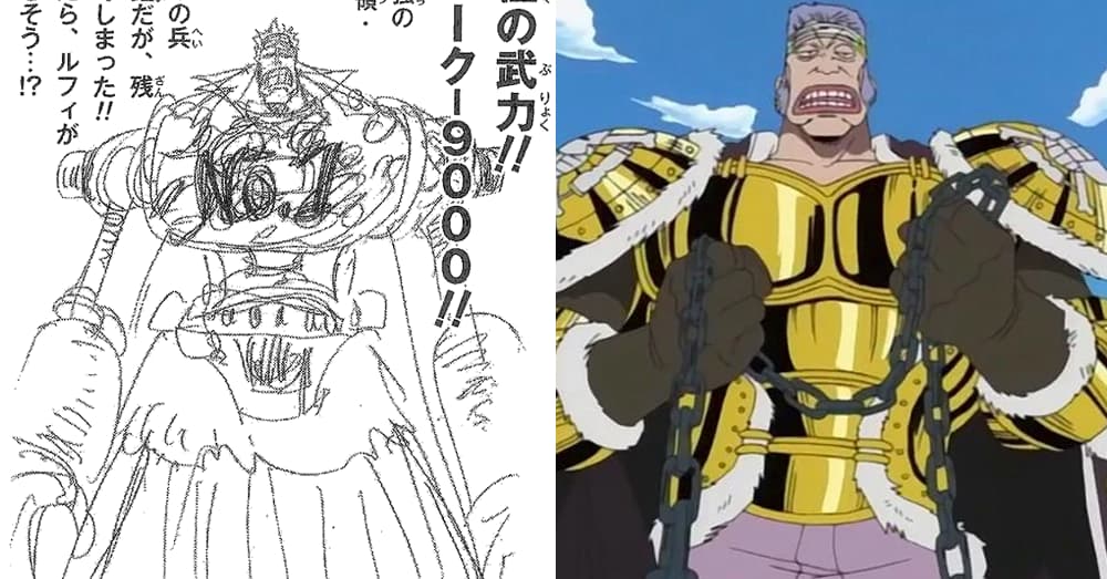Oda's Original One Piece Sketches VS. The Actual Character Designs