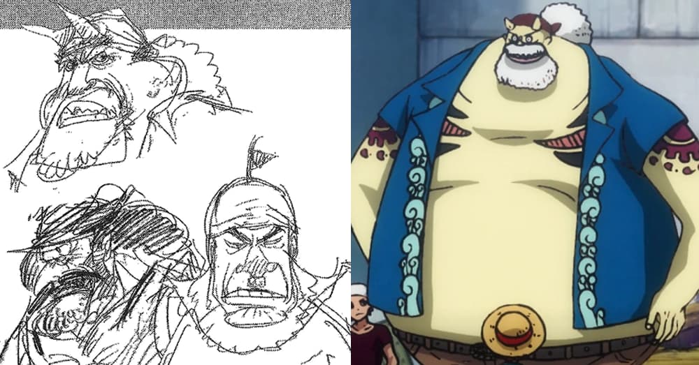 Oda's Original One Piece Sketches VS. The Actual Character Designs
