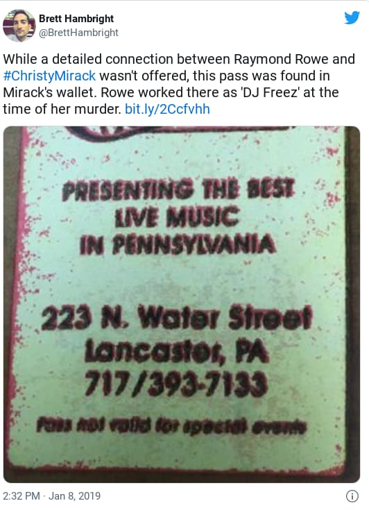 Raymond Rowe Confessed To Killing Christy Mirack, Then Claimed He Didn ...