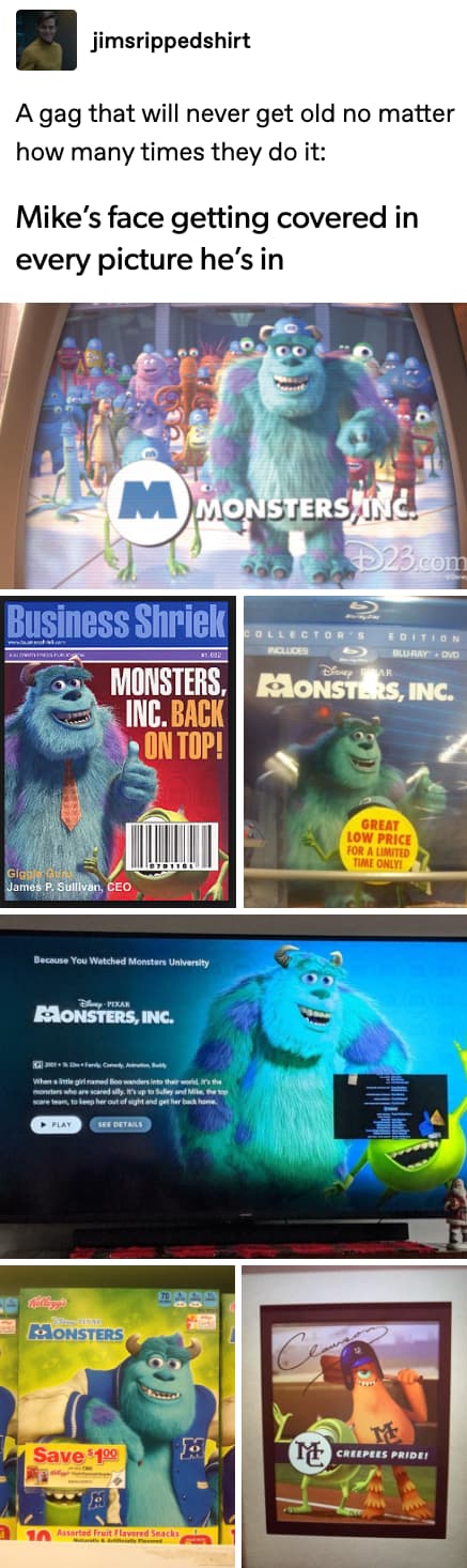18 Unhinged 'Monsters Inc.' Posts That Can Power A City With Laughter