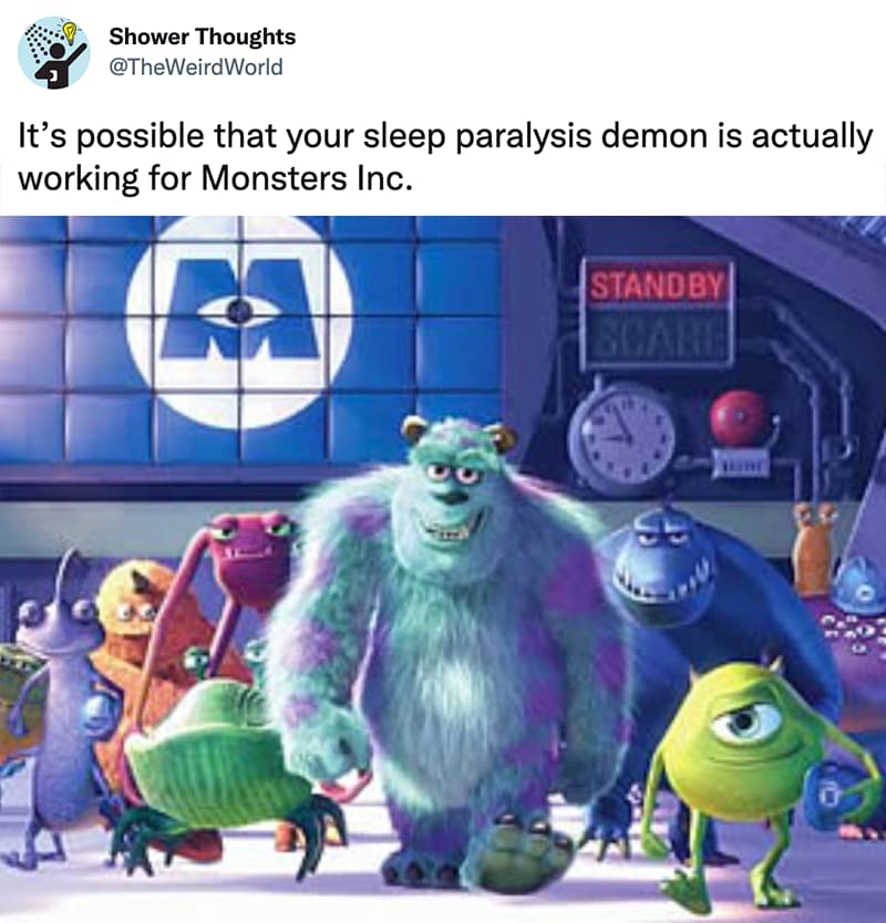 18 Unhinged 'Monsters Inc.' Posts That Can Power A City With Laughter