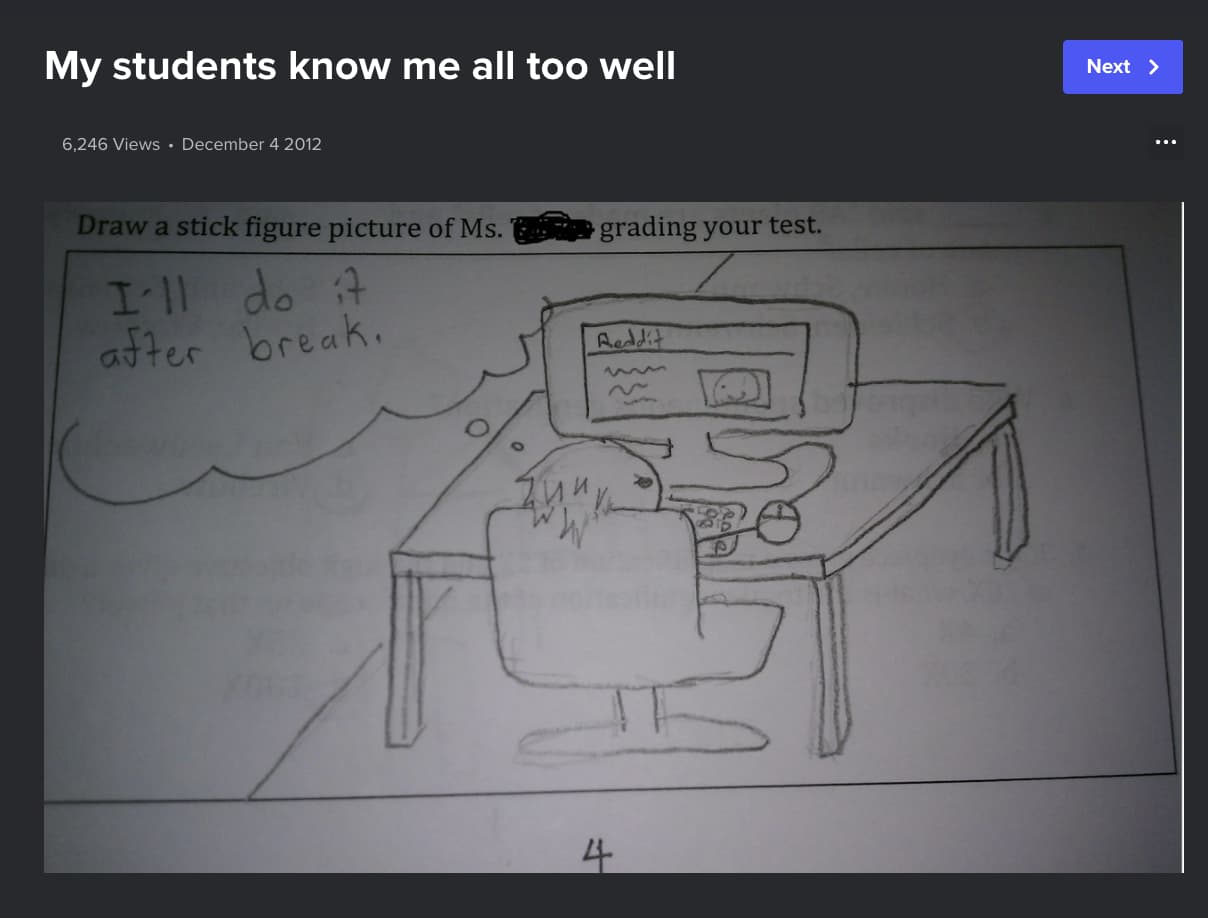 20 Unhinged Drawings Students Made For Their Teachers That Exude Pure Chaos