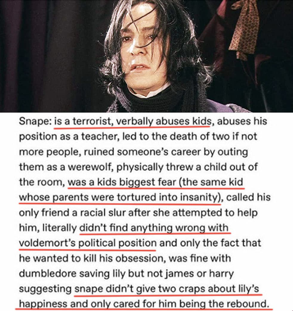 Fans Are Sharing Deep Dives About Snape That Make Us Wonder Why People ...