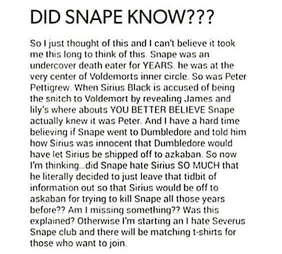 Fans Are Sharing Deep Dives About Snape That Make Us Wonder Why People ...