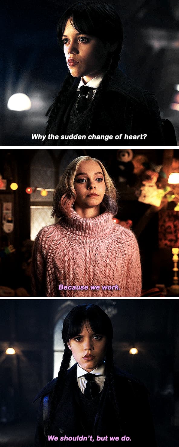 27 Wednesday And Enid Scenes That Emanate Black Cat And Golden ...