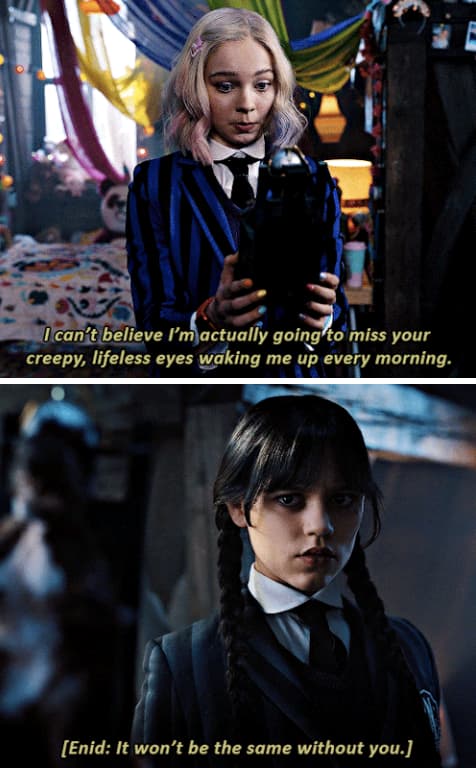 27 Wednesday And Enid Scenes That Emanate Black Cat And Golden ...