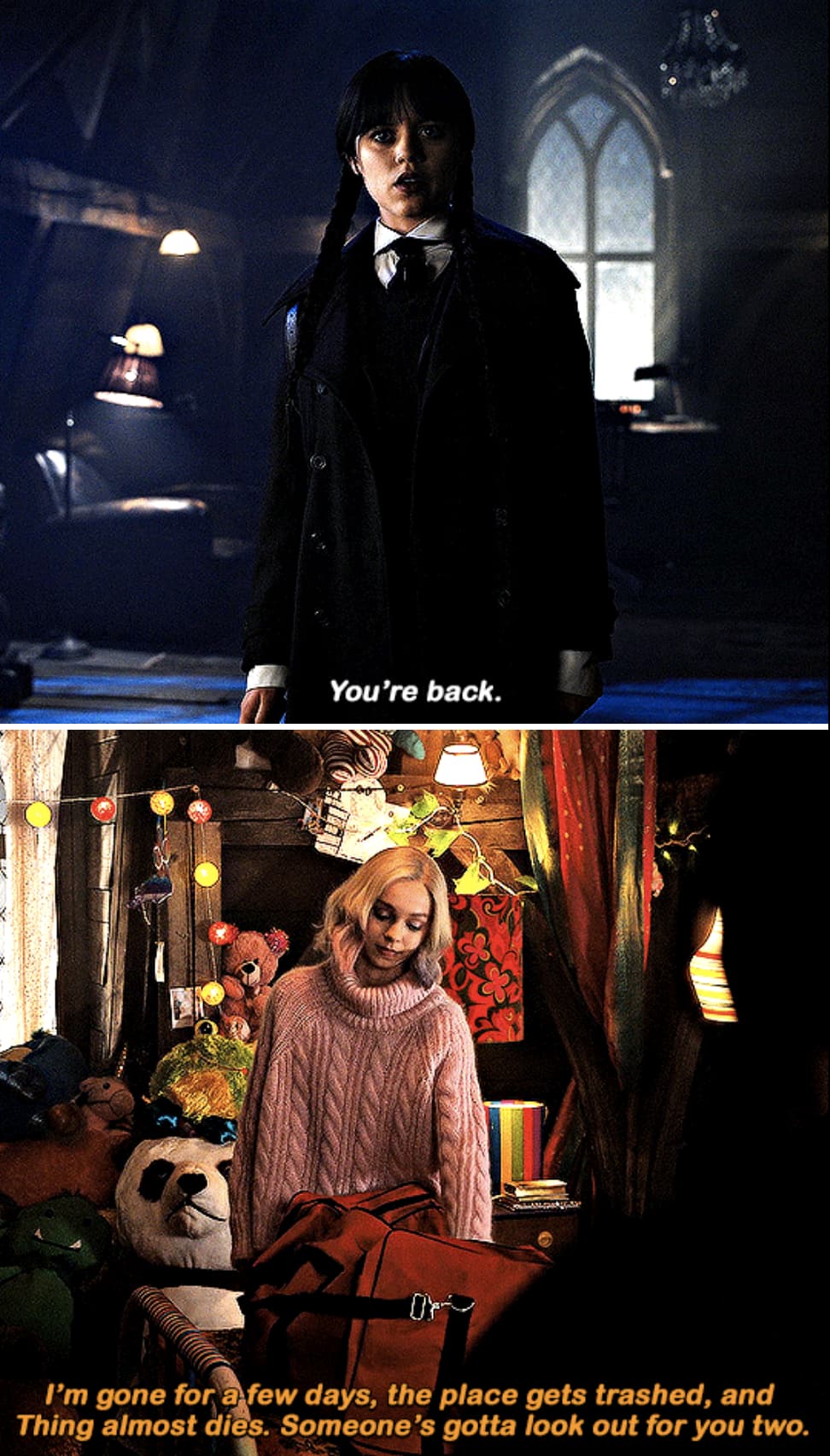 27 Wednesday And Enid Scenes That Emanate Black Cat And Golden ...