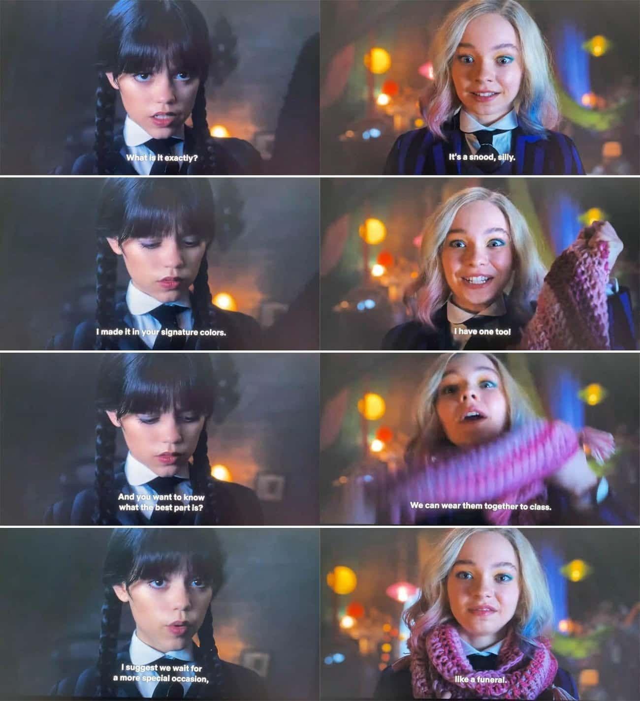 27 Wednesday And Enid Scenes That Emanate Black Cat And Golden ...