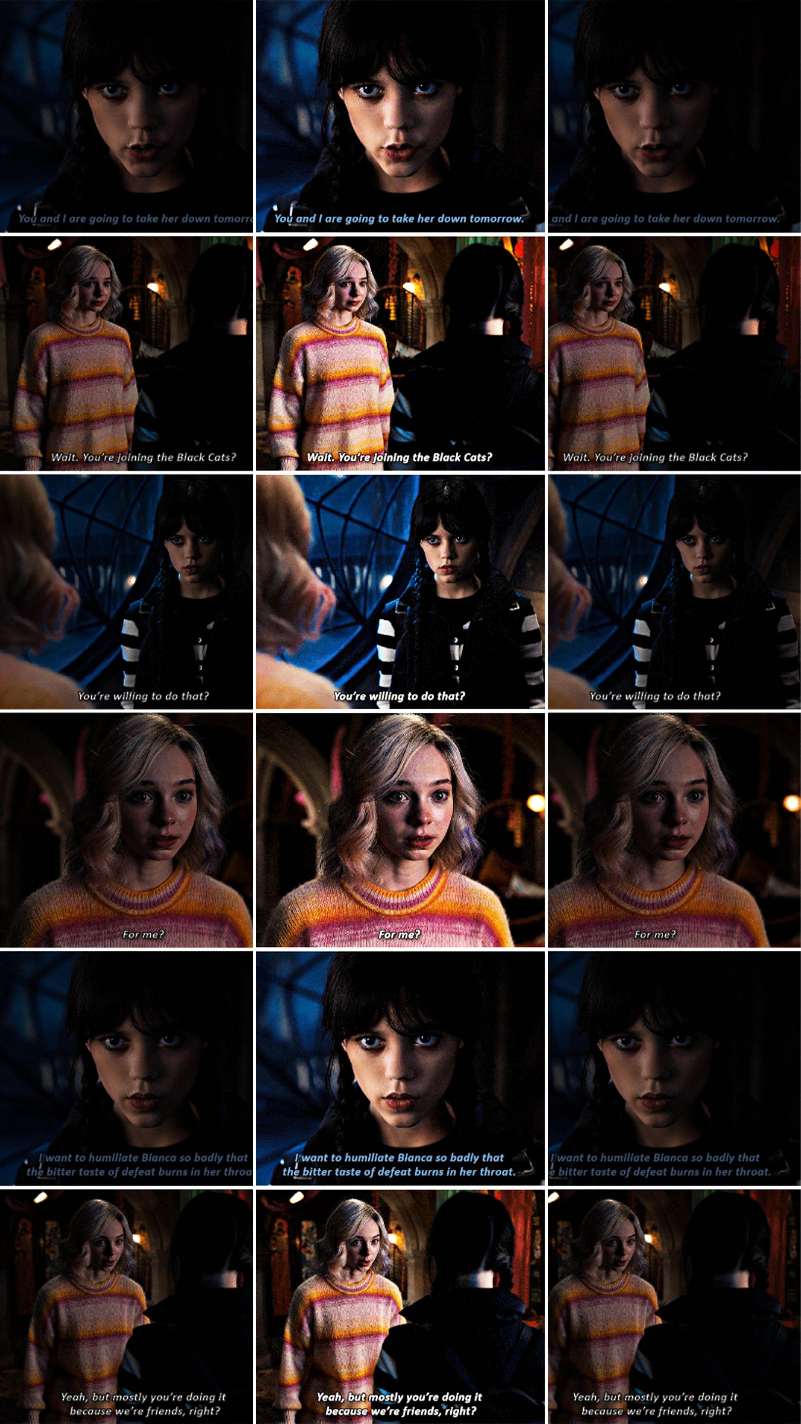 27 Wednesday And Enid Scenes That Emanate Black Cat And Golden ...