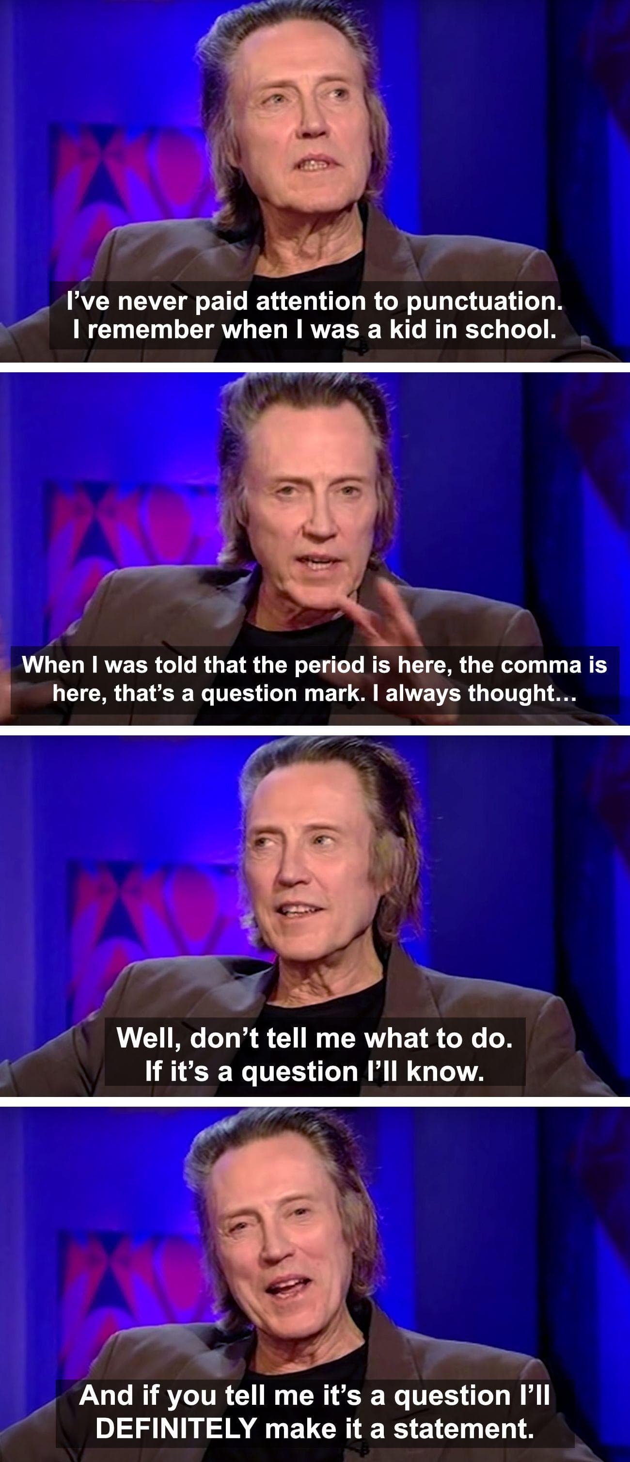 17 Hilarious Christopher Walken Interview Moments That Can Only Be Read ...