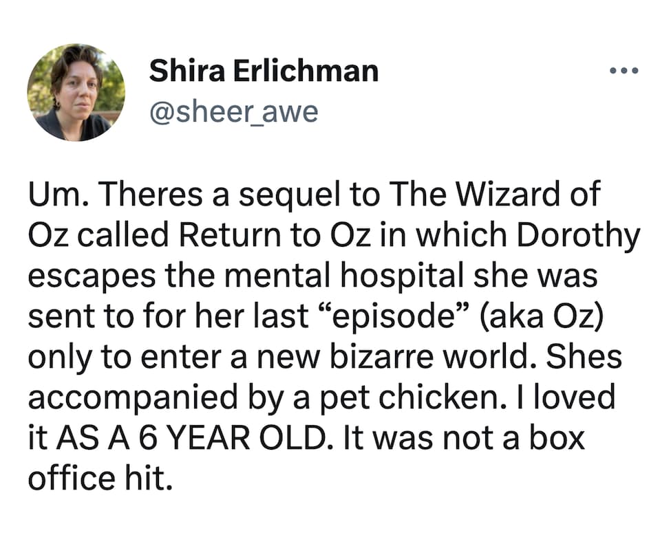 23 Tweets About 'The Wizard of Oz' That Prove There's Chaos 'Somewhere Over The Rainbow'