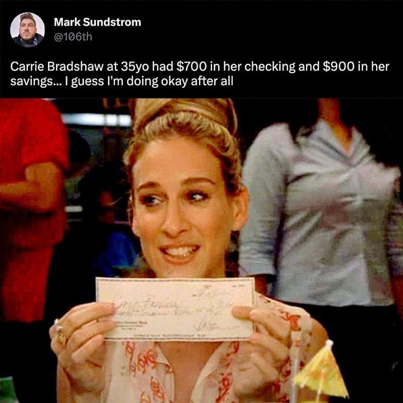 23 Hilarious Tweets About Carrie Bradshaw That Are As Chaotic As Her Life Choices
