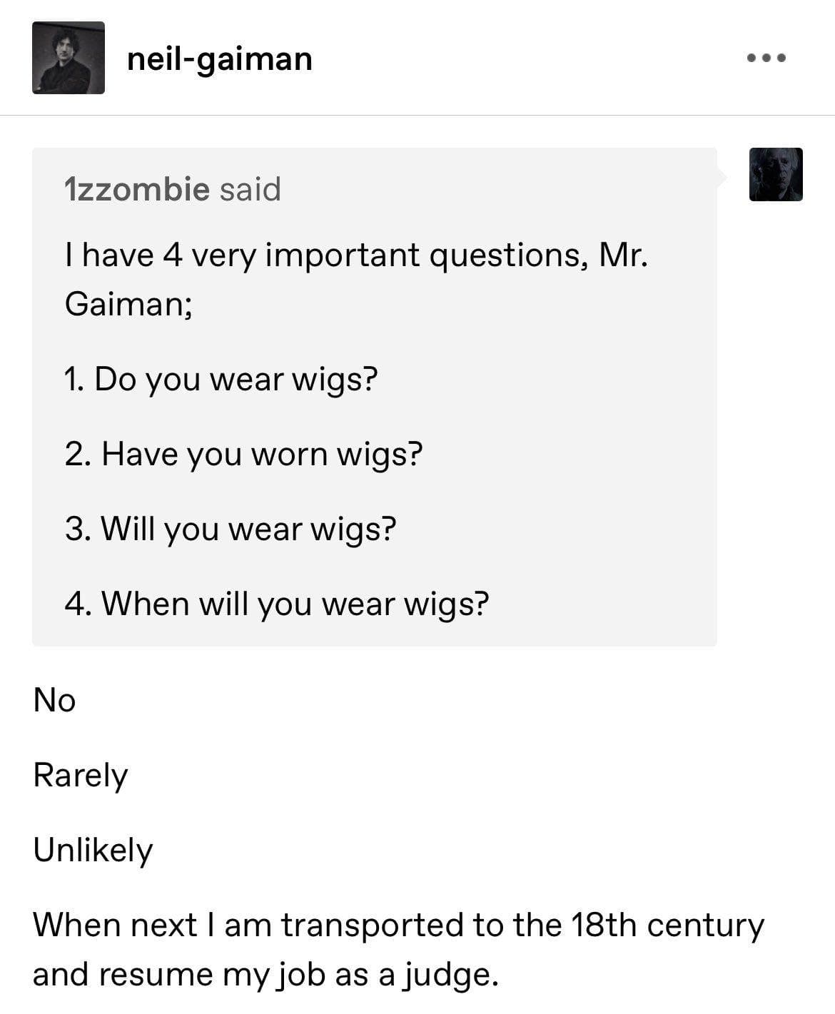Neil Gaiman Is A Surprisingly Active Presence On Tumblr And His Posts ...
