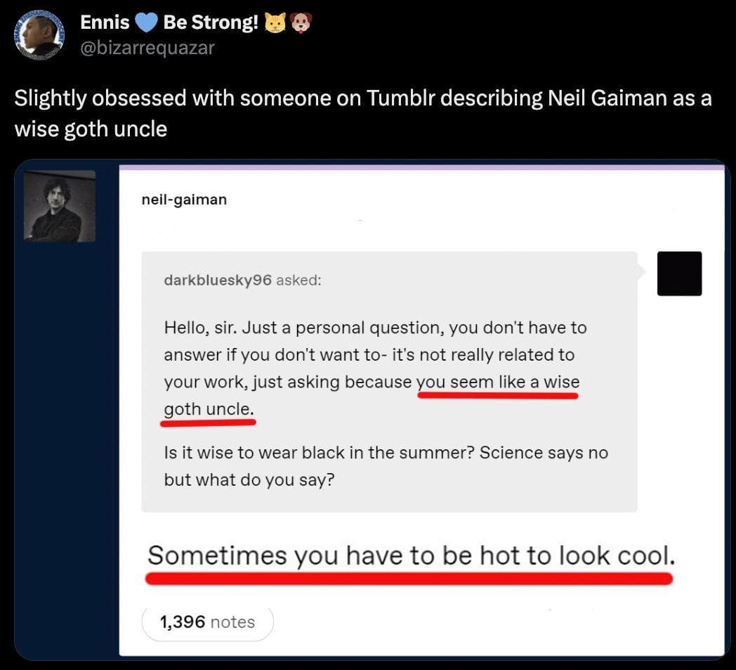 Neil Gaiman Is A Surprisingly Active Presence On Tumblr And His Posts ...