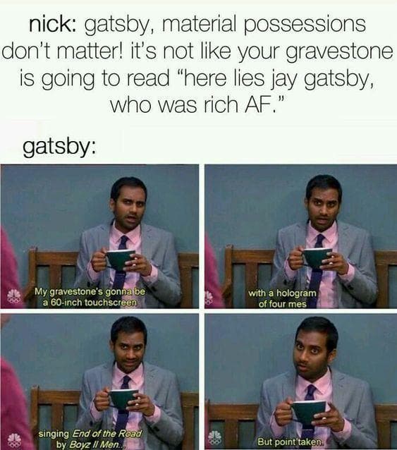 The 27 Funniest 'The Great Gatsby' Memes, Ranked