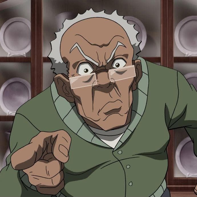 Old Man Cartoon Character