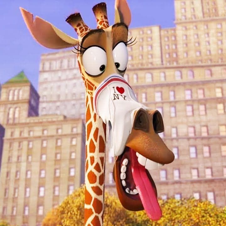 Giraffe Cartoon Characters Giraffe Modern Colour Cartoon Character On