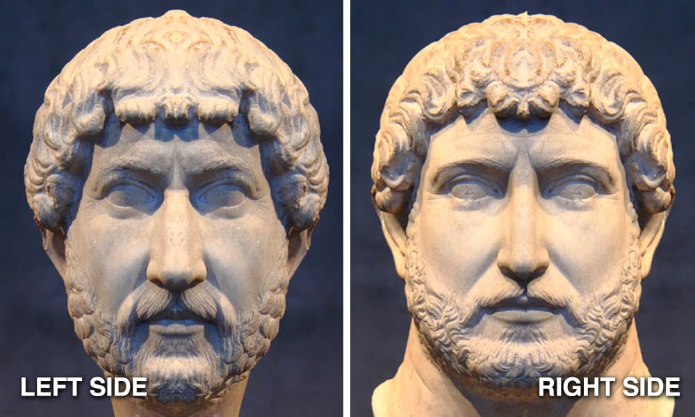 What Ancient Roman Portrait Sculptures Look Like With Mirrored Faces
