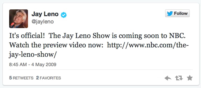 The Very First Tweets From TV Stars
