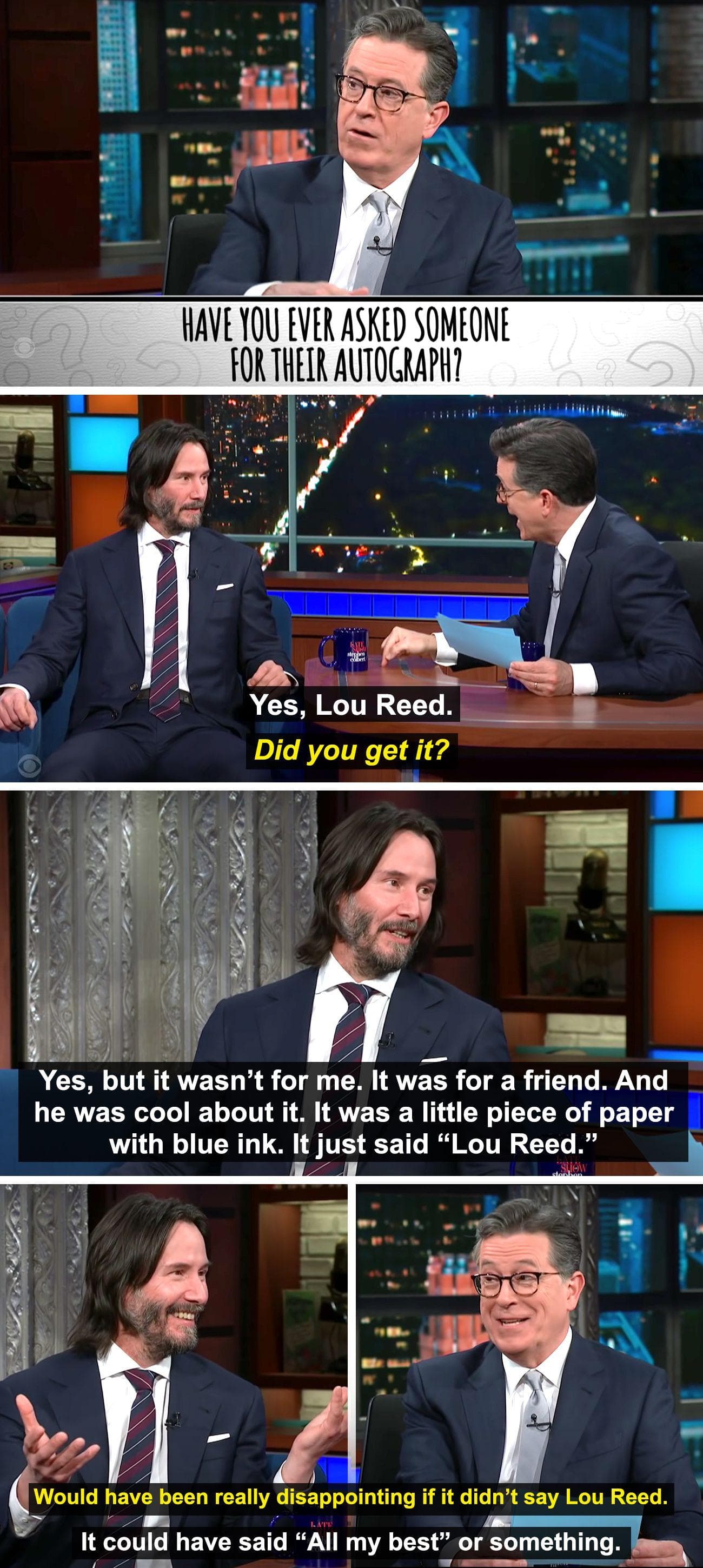 15 Hilarious Responses To Stephen Colbert's Questionnaire