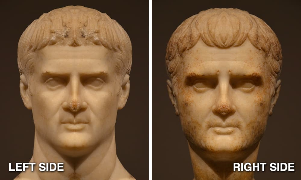 What Ancient Roman Portrait Sculptures Look Like With Mirrored Faces