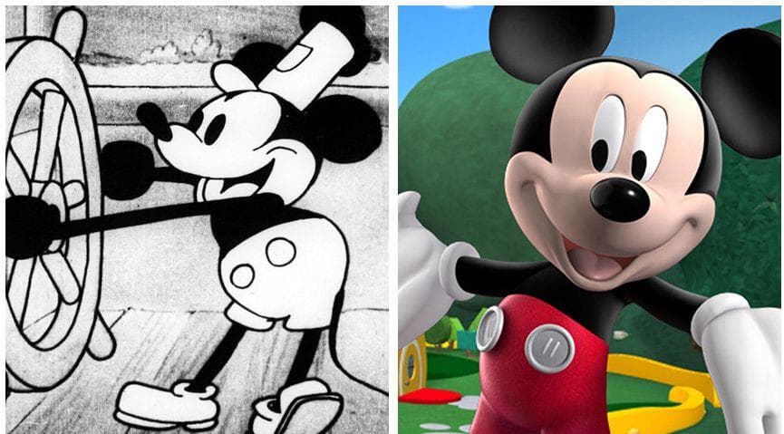 How Popular Cartoon Characters Have Evolved in Appearance